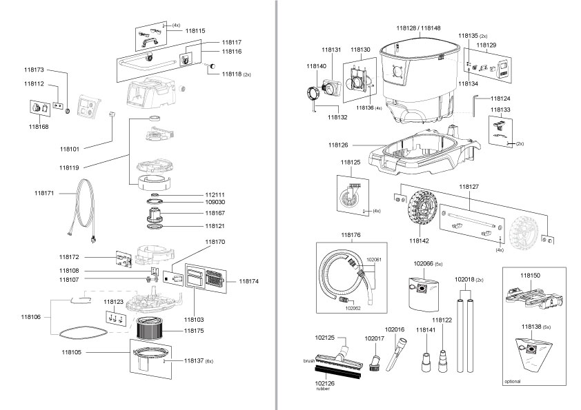 Alpha Professional Tools® :: HEPA Wet/Dry Vacuum Spare Parts